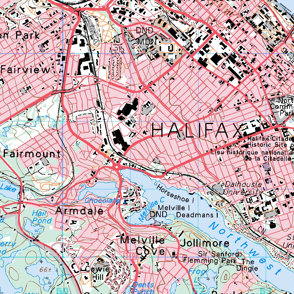 Halifax, NS (011D12 CanMatrix) Map by Natural Resources Canada | Avenza ...