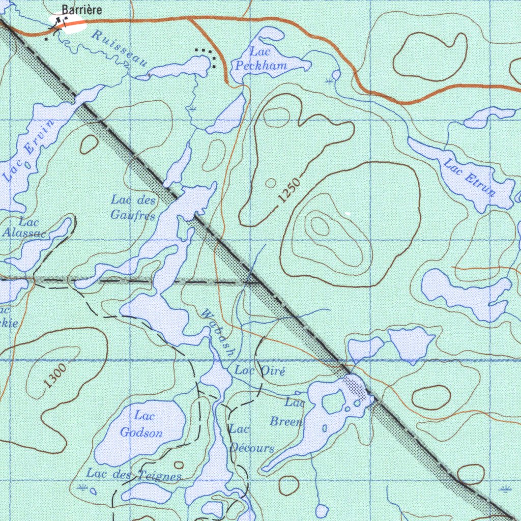Lac Bouchette, QC (031N10 CanMatrix) Map by Natural Resources Canada ...