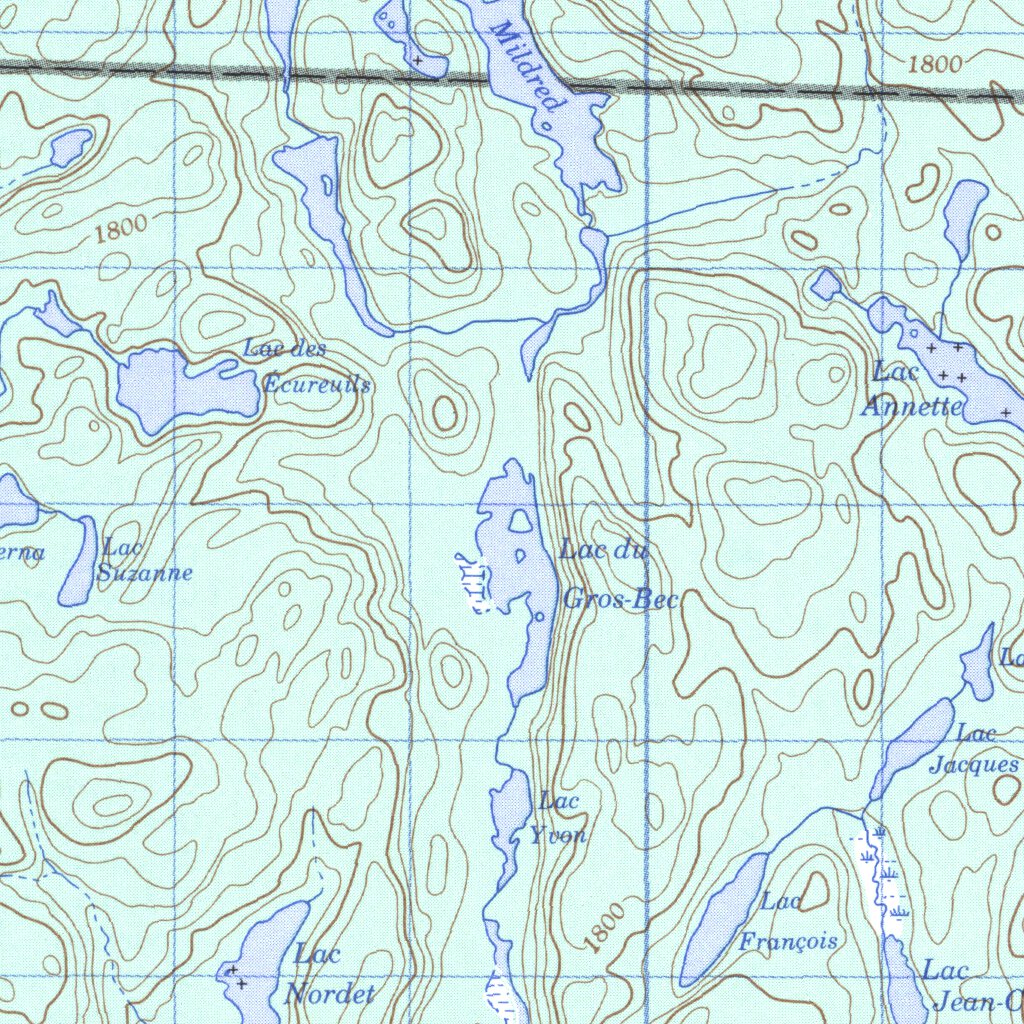 Lac Decelles, QC (032B01 CanMatrix) Map by Natural Resources Canada ...