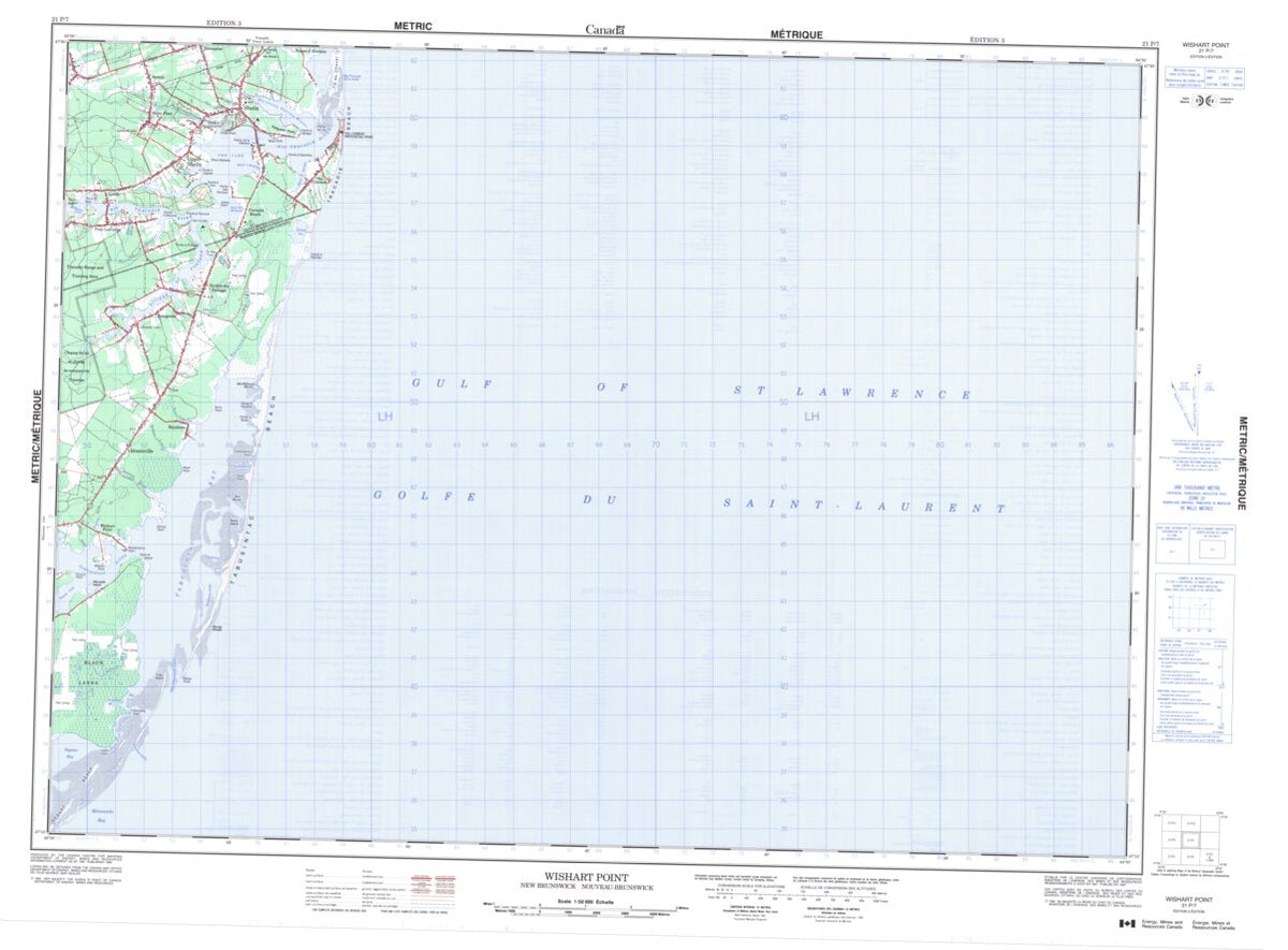 Wishart Point, NB (021P07 CanMatrix) Map by Natural Resources Canada ...