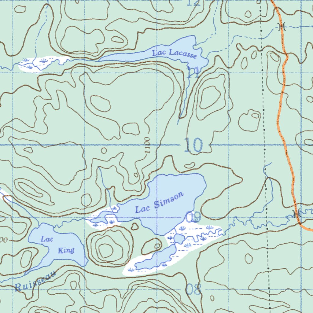 Lac Mourier, QC (031M16 CanMatrix) Map by Natural Resources Canada ...