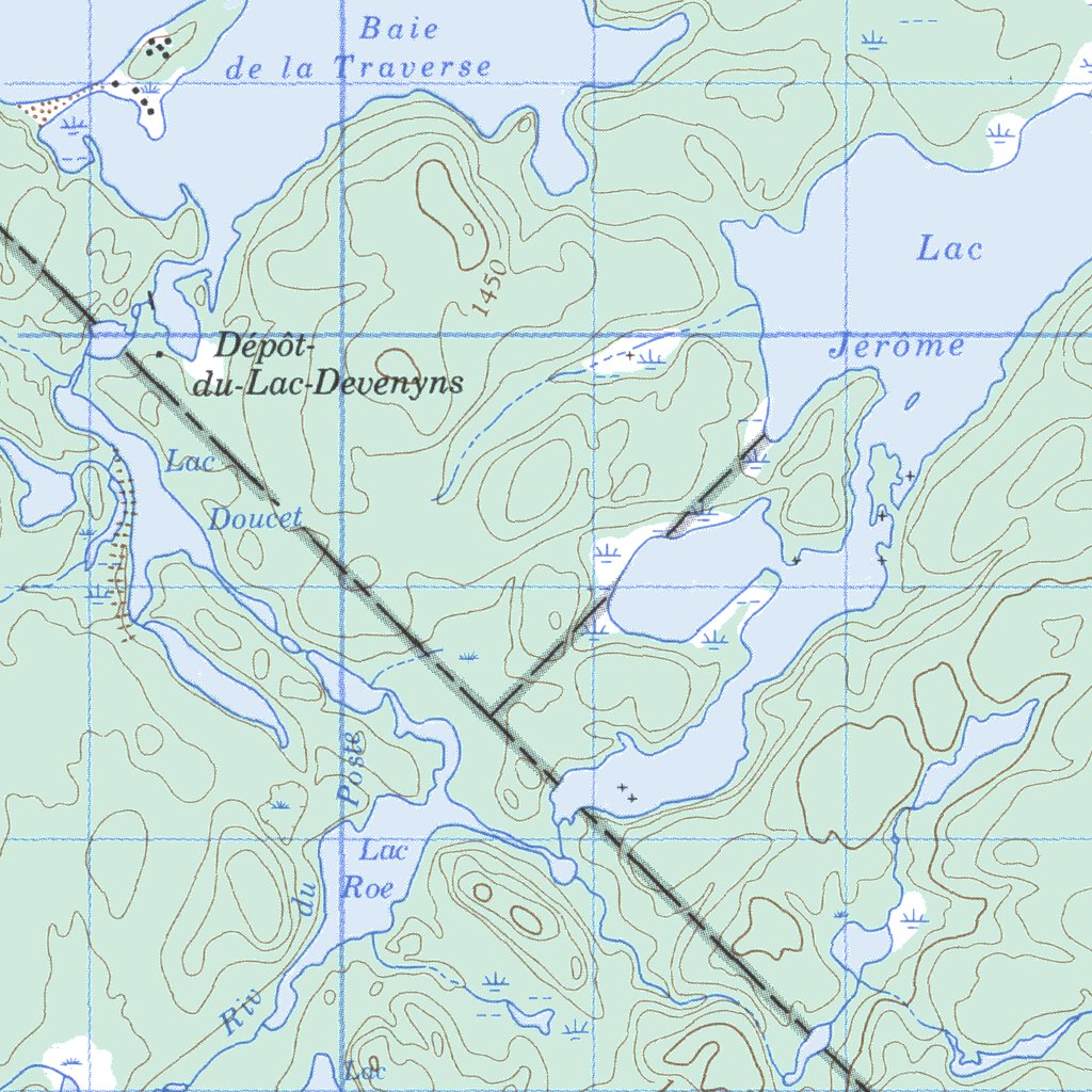 Lac Devenyns, QC (031P04 CanMatrix) Map by Natural Resources Canada ...