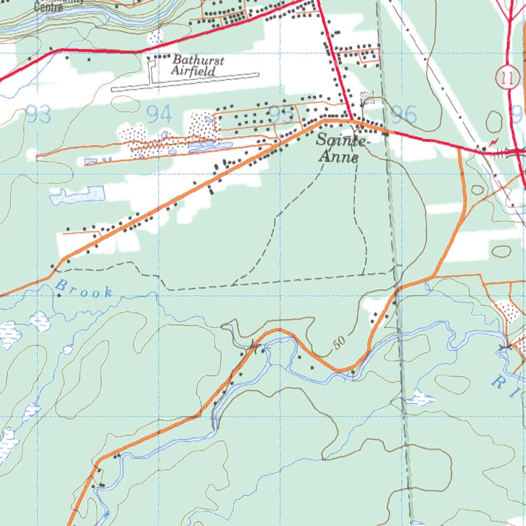 Bathurst, NB (021P12 CanMatrix) Map by Natural Resources Canada ...