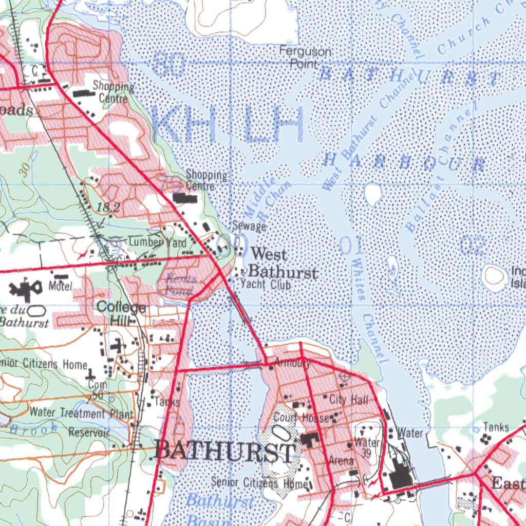 Bathurst, NB (021P12 CanMatrix) Map by Natural Resources Canada ...