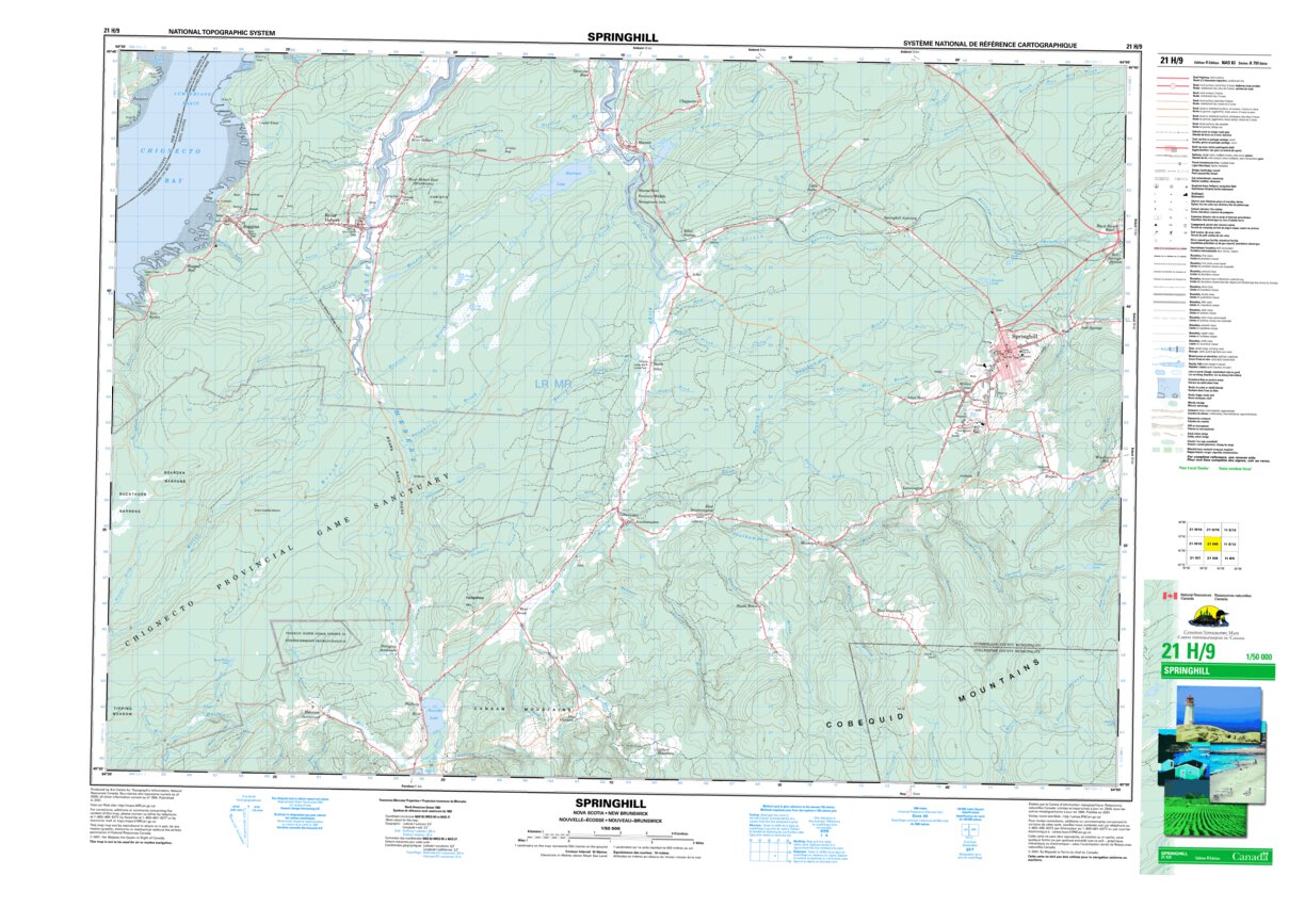 Springhill, NB (021H09 CanMatrix) Map by Natural Resources Canada ...