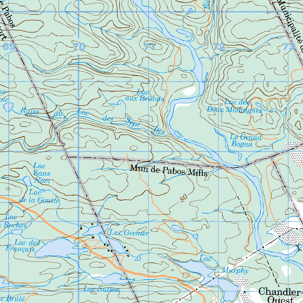Chandler, QC (022A07 CanMatrix) Map by Natural Resources Canada ...