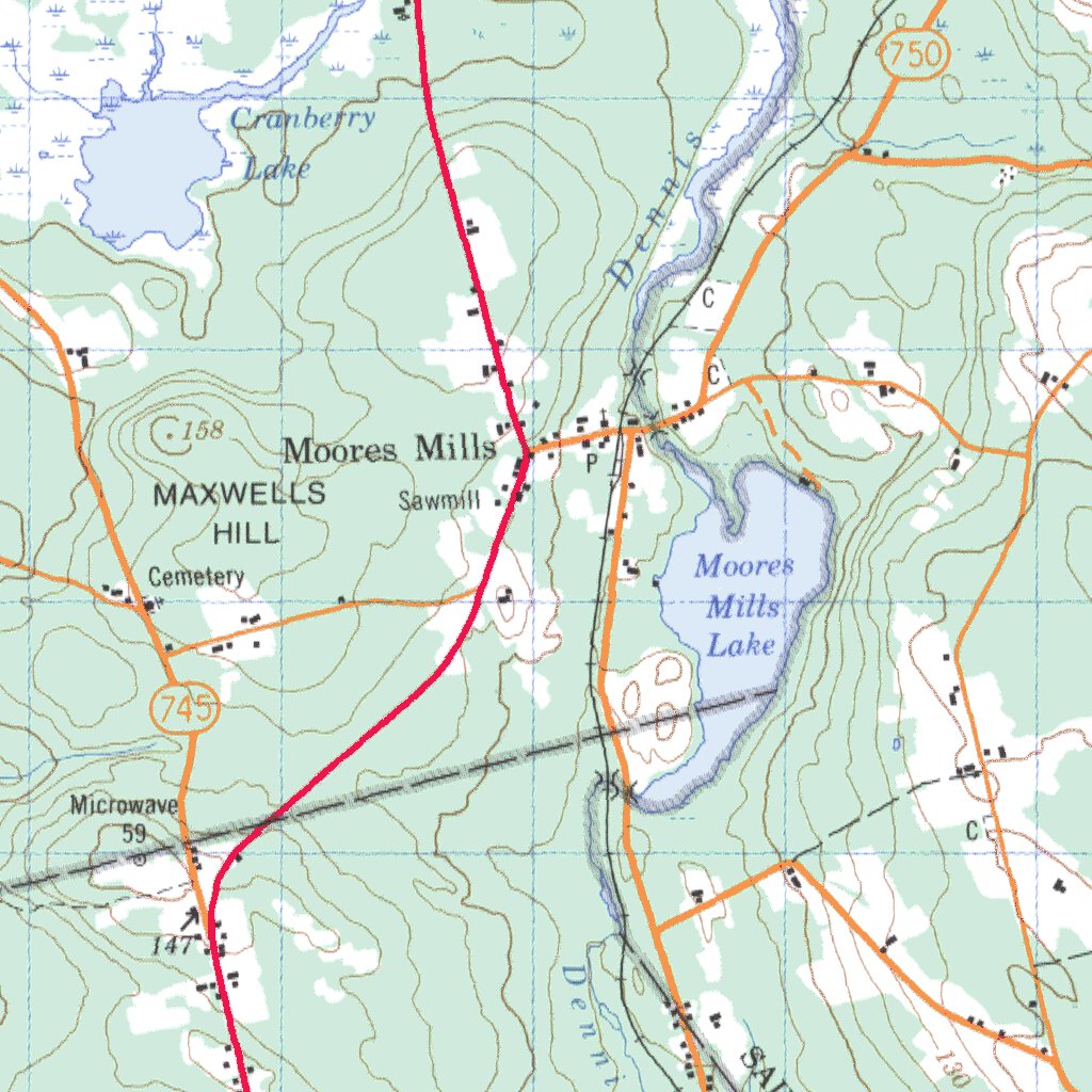 Rollingdam, NB (021G06 CanMatrix) Map by Natural Resources Canada ...