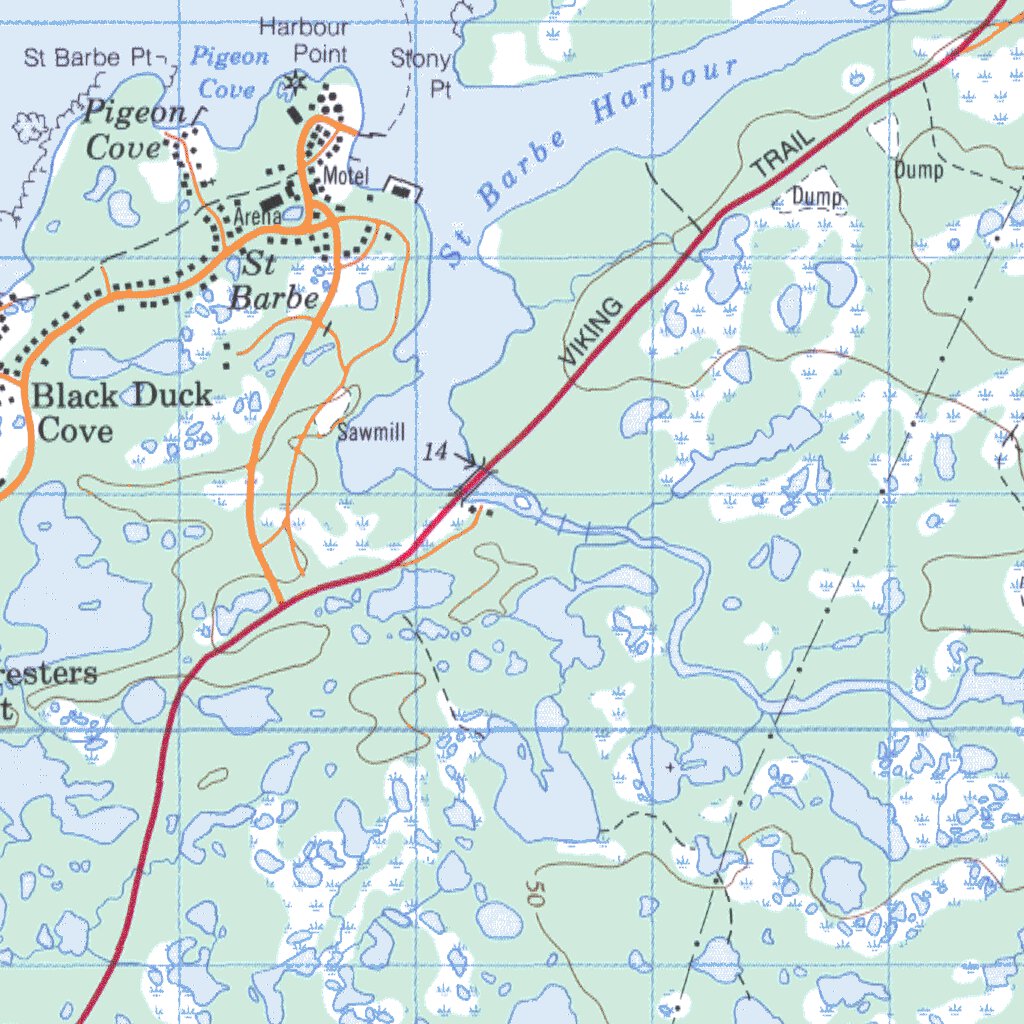 Brig Bay, NL (012P02 CanMatrix) Map by Natural Resources Canada ...