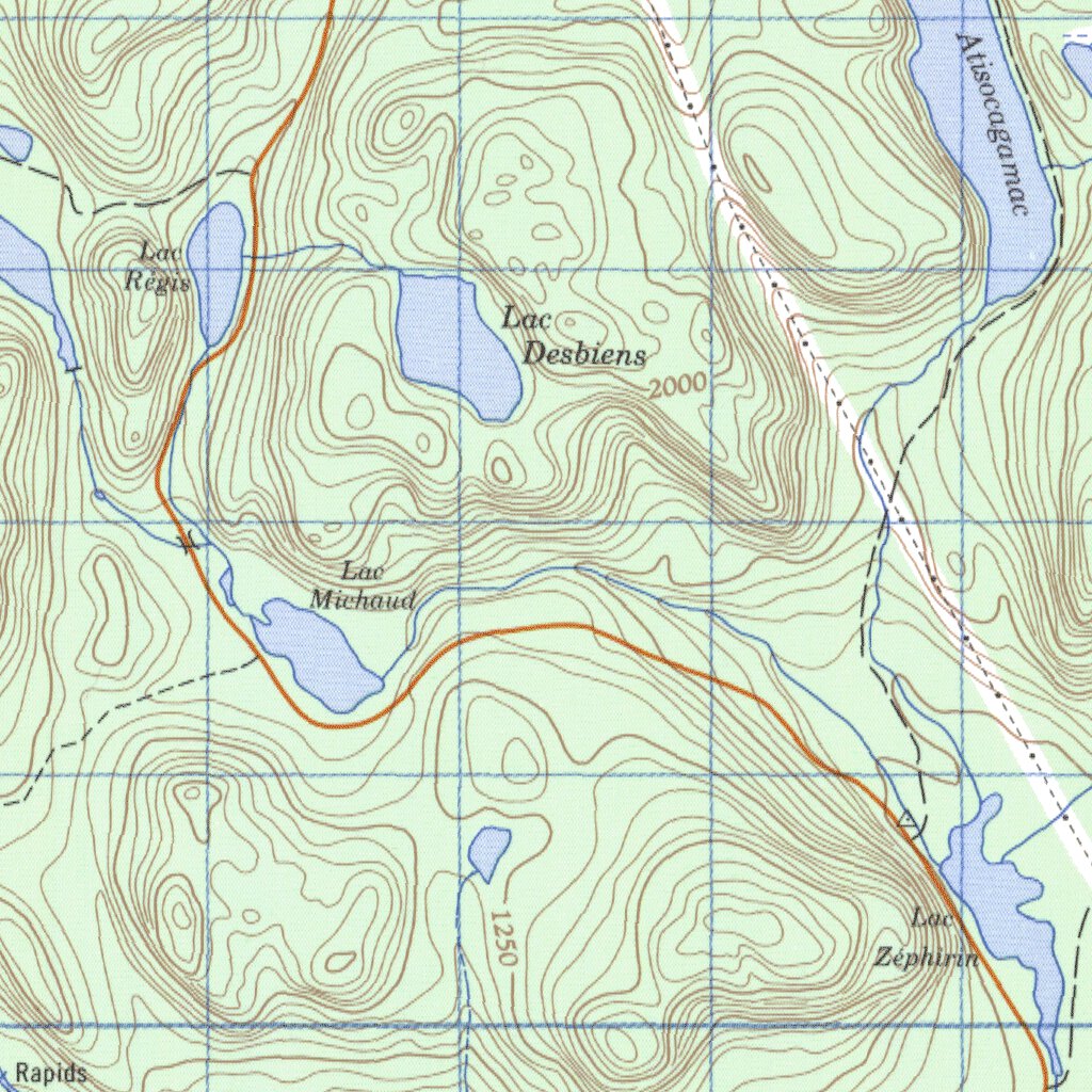 Lac Isidore, QC (022F04 CanMatrix) Map by Natural Resources Canada ...