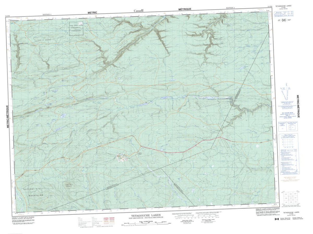 Camel Back Mountain, NB (021O09 CanMatrix) Map by Natural Resources ...