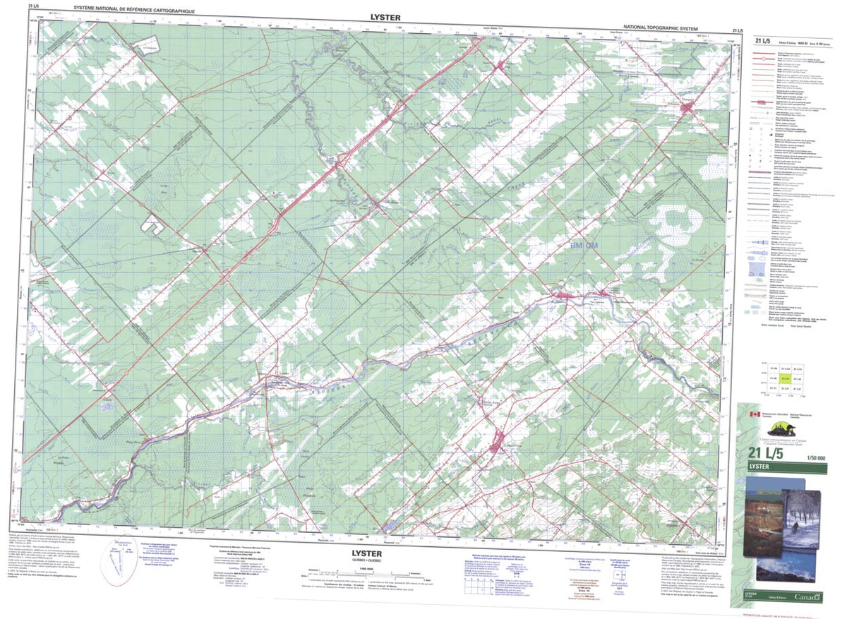 Lyster, QC (021L05 CanMatrix) Map by Natural Resources Canada | Avenza Maps