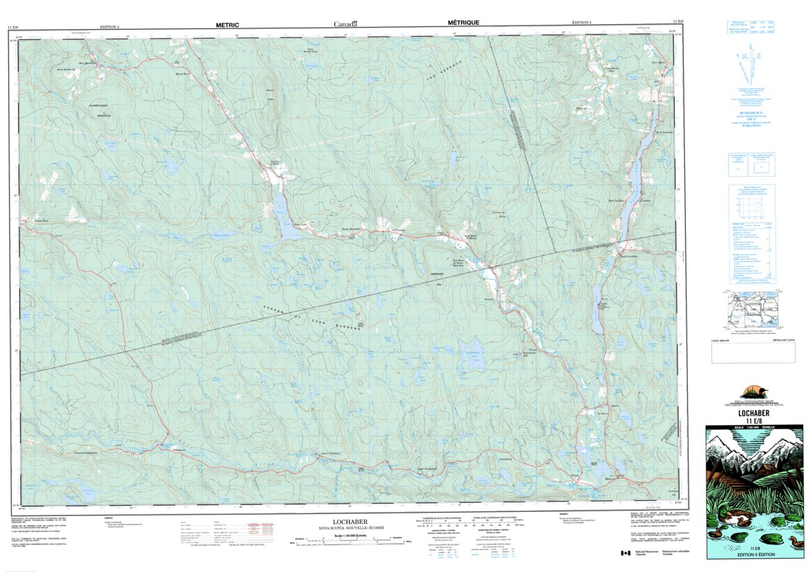 Lochaber, NS (011E08 CanMatrix) Map by Natural Resources Canada ...
