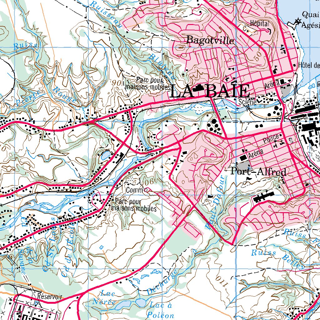 La Baie, QC (022D07 CanMatrix) Map by Natural Resources Canada | Avenza ...