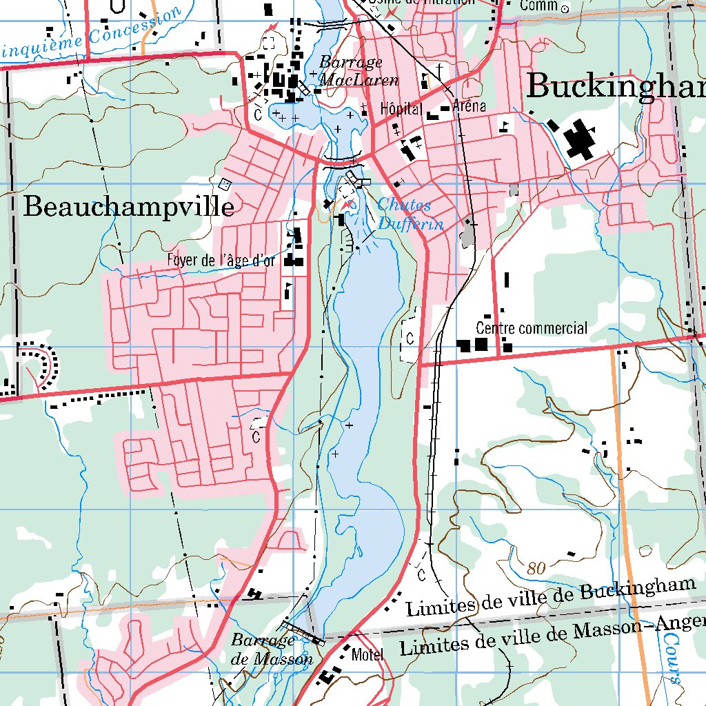 Thurso, ON (031G11 CanMatrix) Map by Natural Resources Canada | Avenza Maps