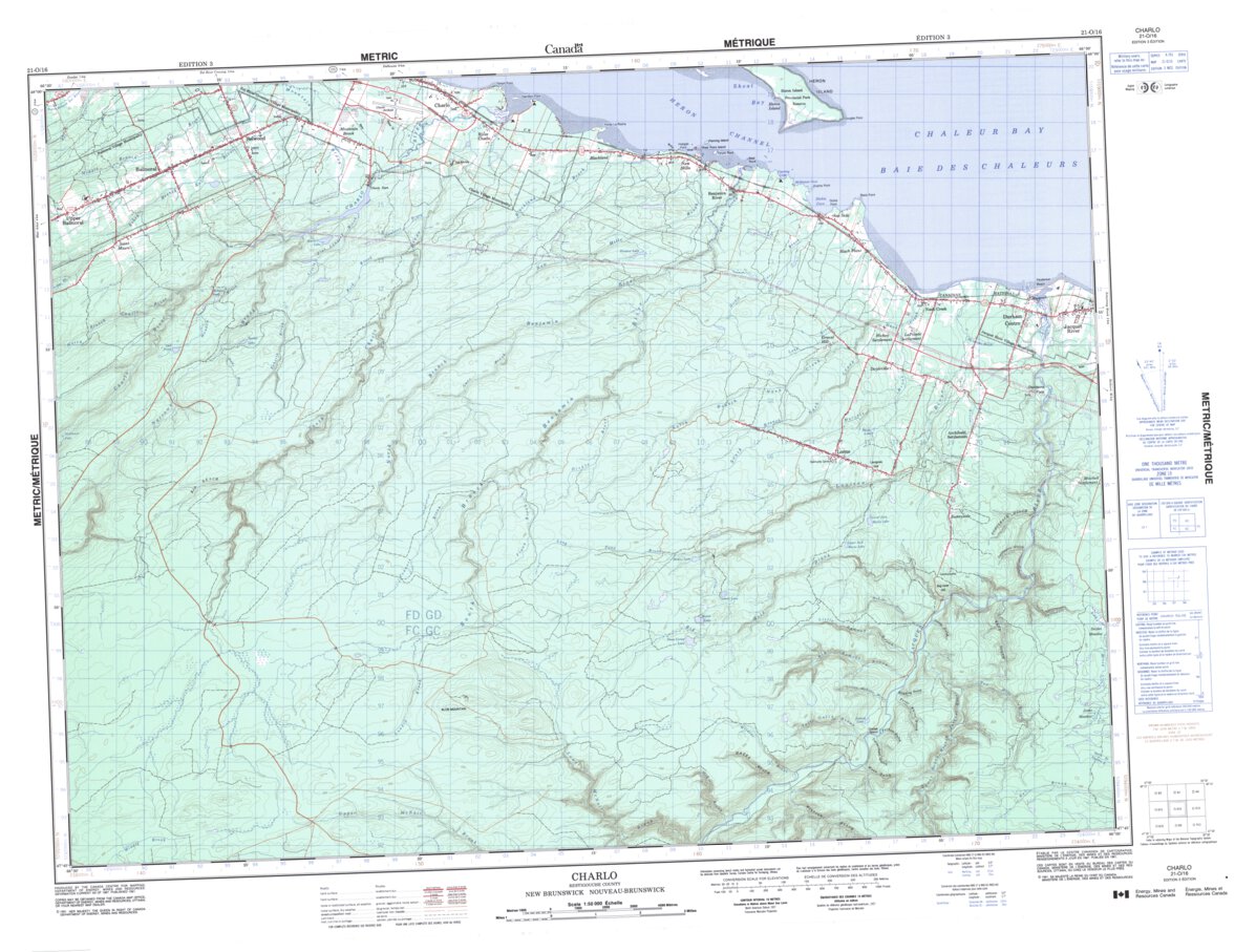 Charlo, NB (021O16 CanMatrix) Map by Natural Resources Canada | Avenza Maps