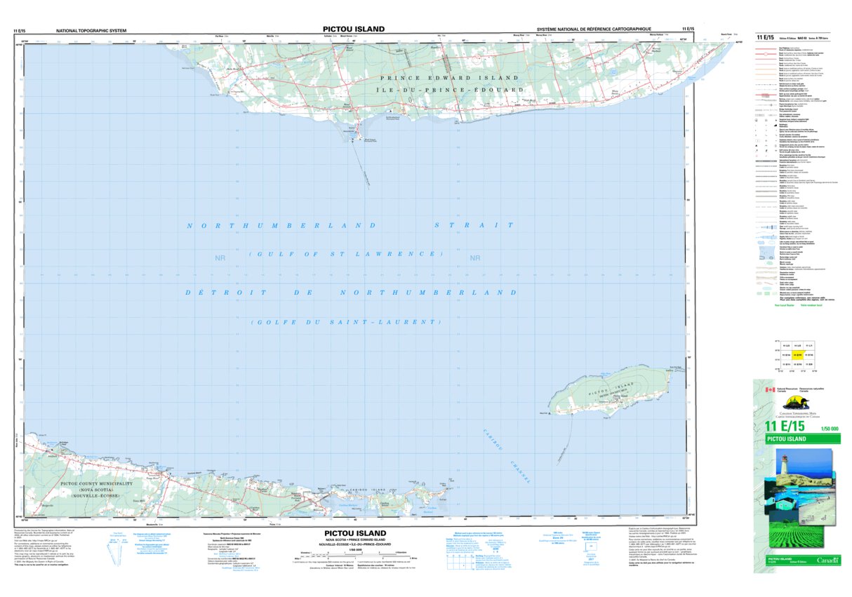 Pictou Island, NS (011E15 CanMatrix) Map by Natural Resources Canada ...