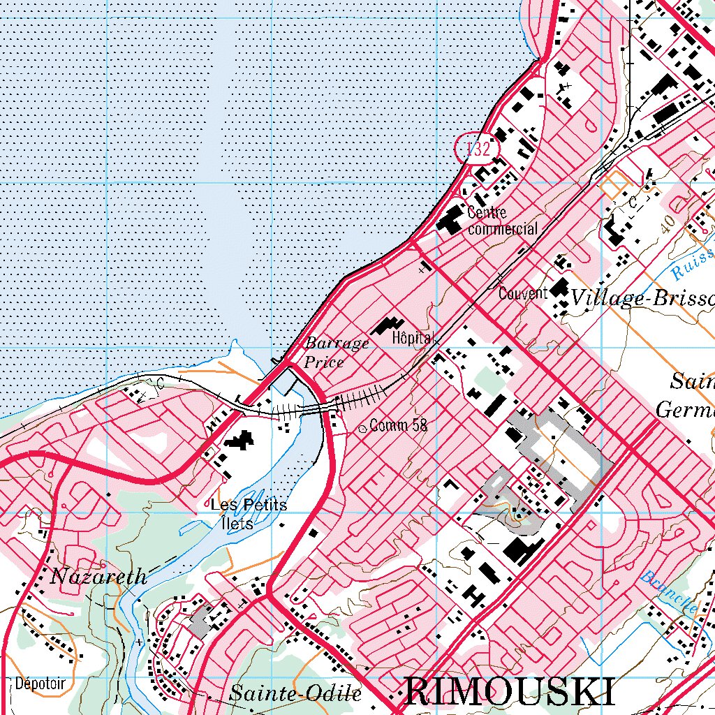 Rimouski, QC (022C07 CanMatrix) Map by Natural Resources Canada ...