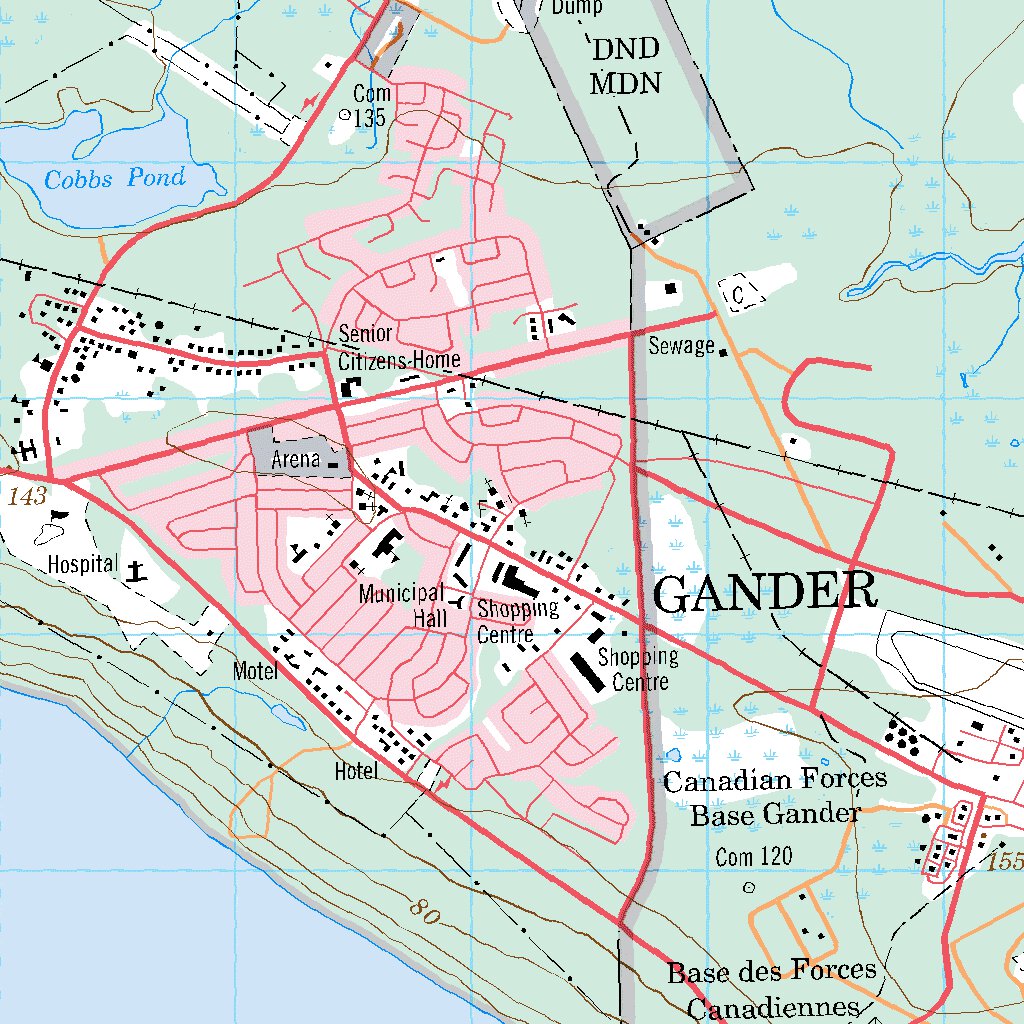 Gander, NL (002D15 CanMatrix) Map by Natural Resources Canada | Avenza Maps