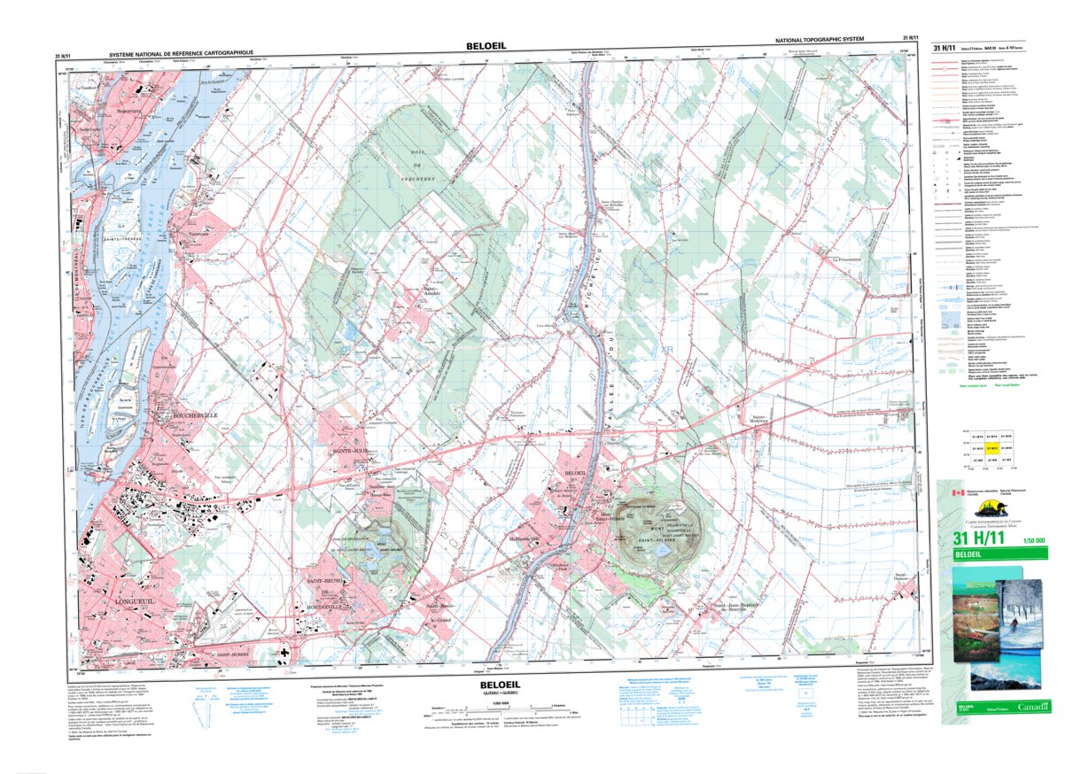 Beloeil, QC (031H11 CanMatrix) Map by Natural Resources Canada | Avenza ...