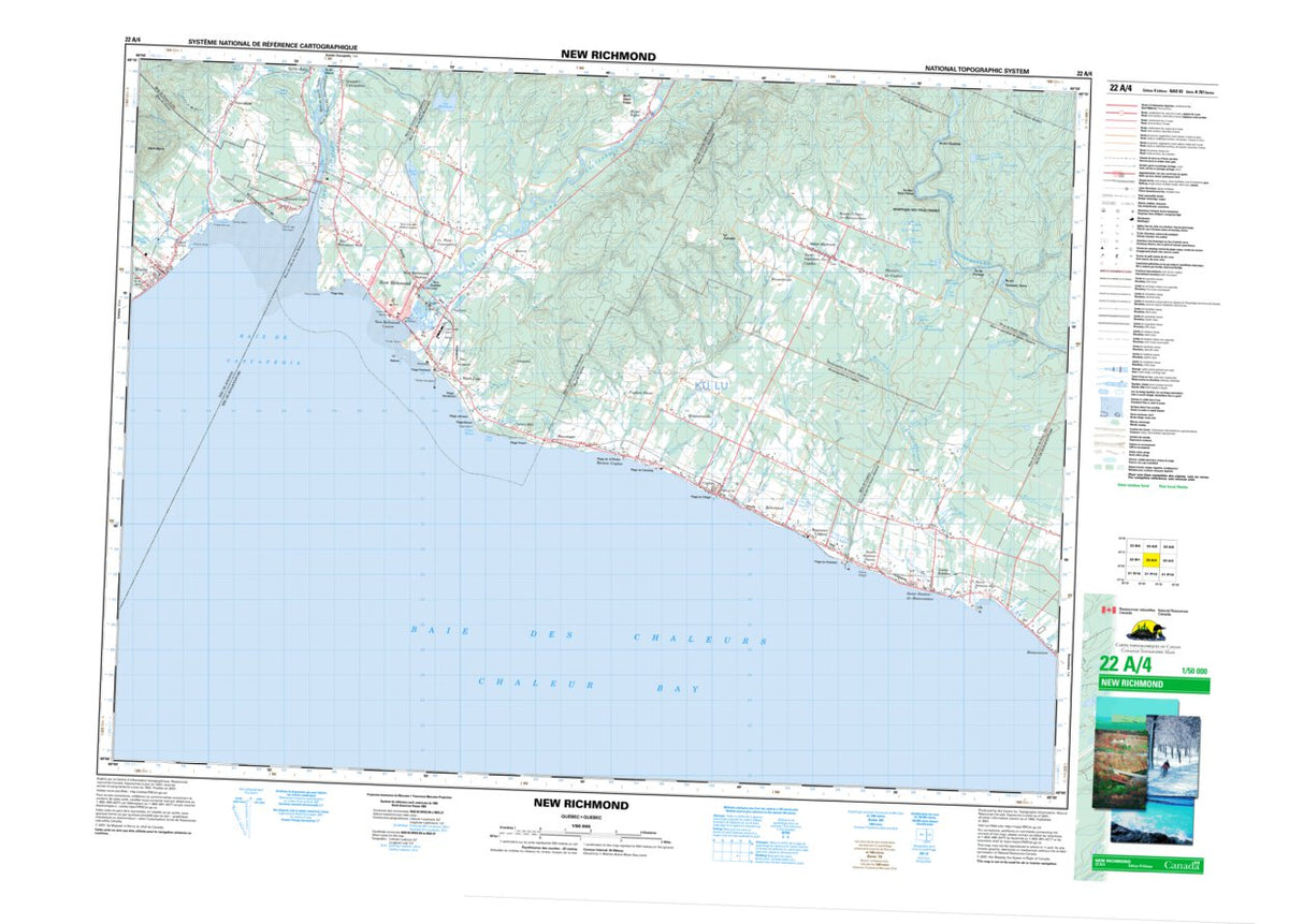 New Richmond, QC (022A04 CanMatrix) Map by Natural Resources Canada ...