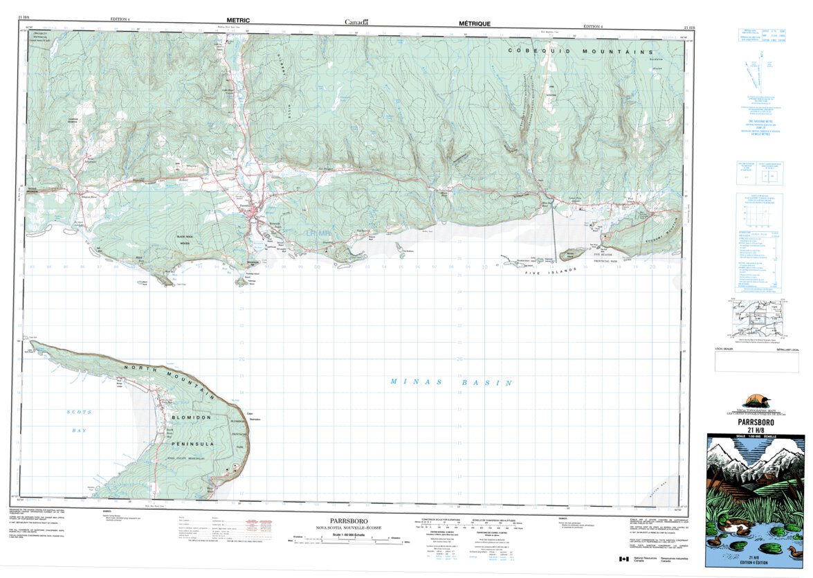 Parrsboro, NS (021H08 CanMatrix) Map by Natural Resources Canada ...