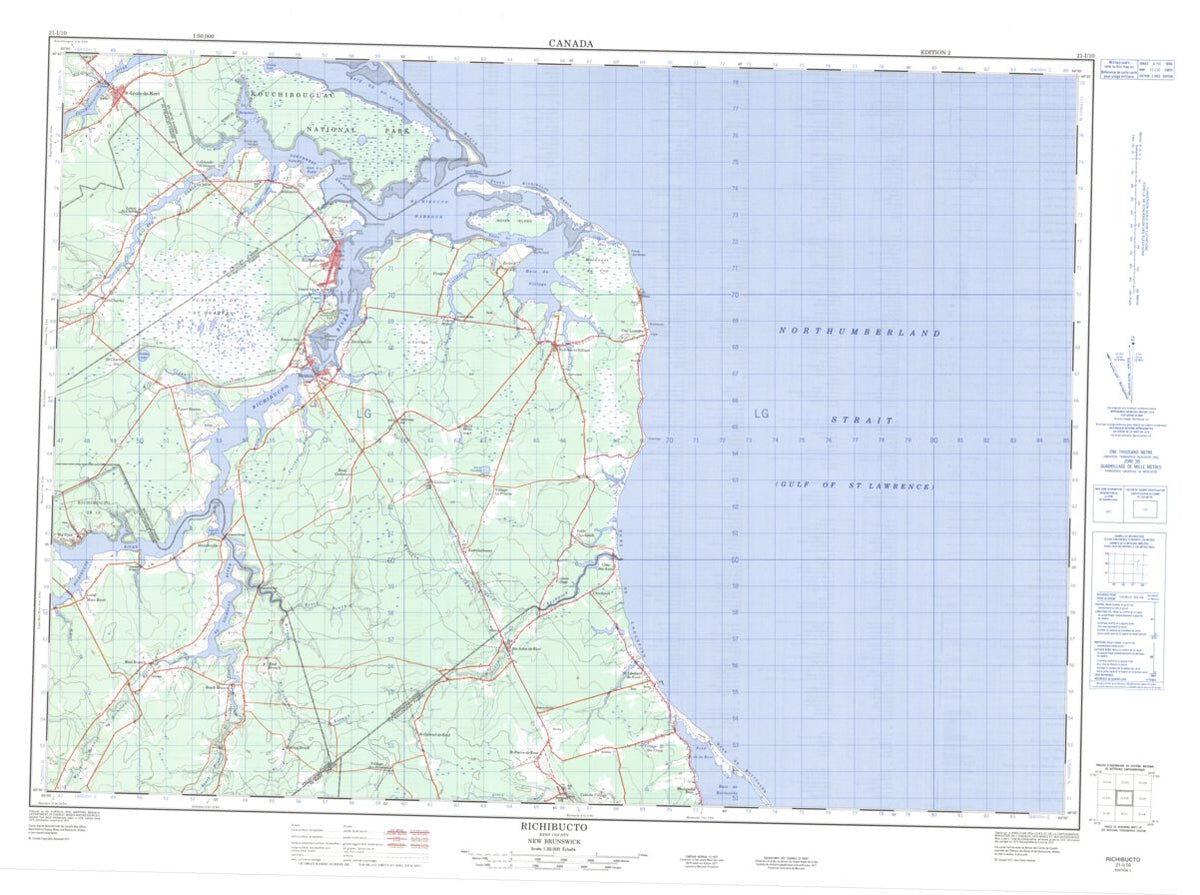 Richibucto, NB (021I10 CanMatrix) Map by Natural Resources Canada ...