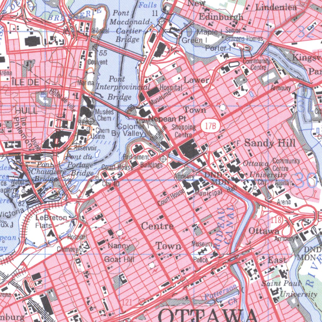 Ottawa, ON (031G05 CanMatrix) Map by Natural Resources Canada | Avenza Maps
