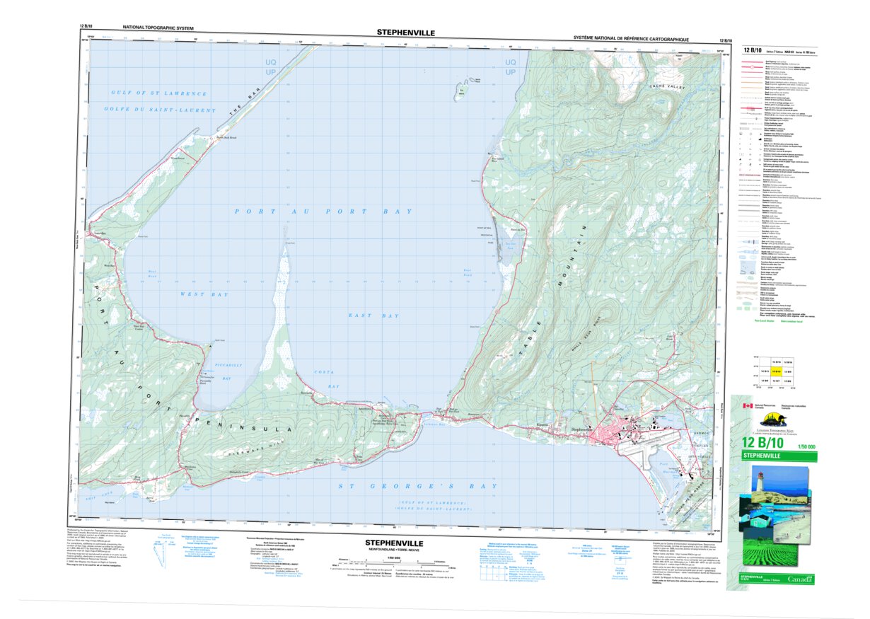 Stephenville, NL (012B10 CanMatrix) Map by Natural Resources Canada ...