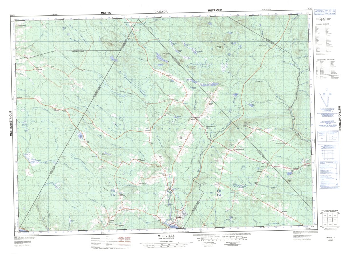 Millville, NB (021J03 CanMatrix) Map by Natural Resources Canada ...