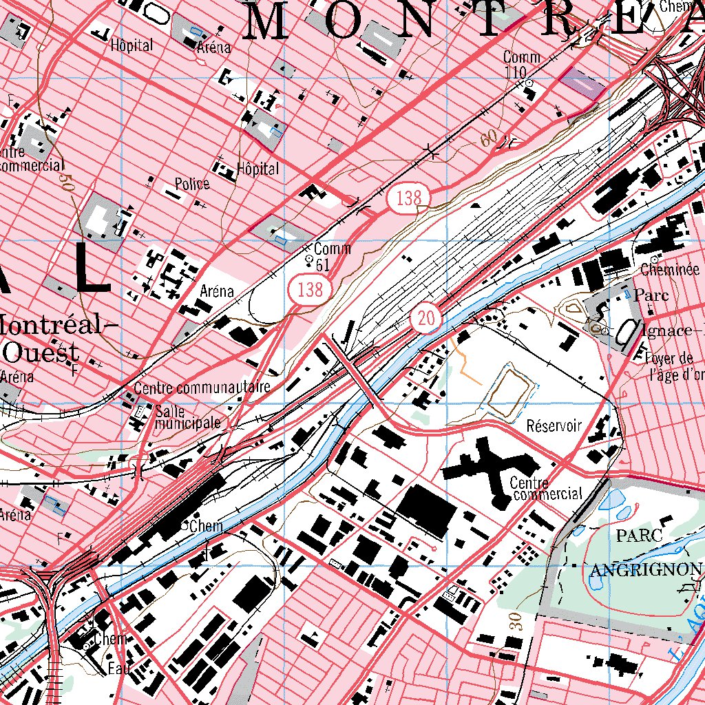 Lachine, QC (031H05 CanMatrix) Map by Natural Resources Canada | Avenza ...