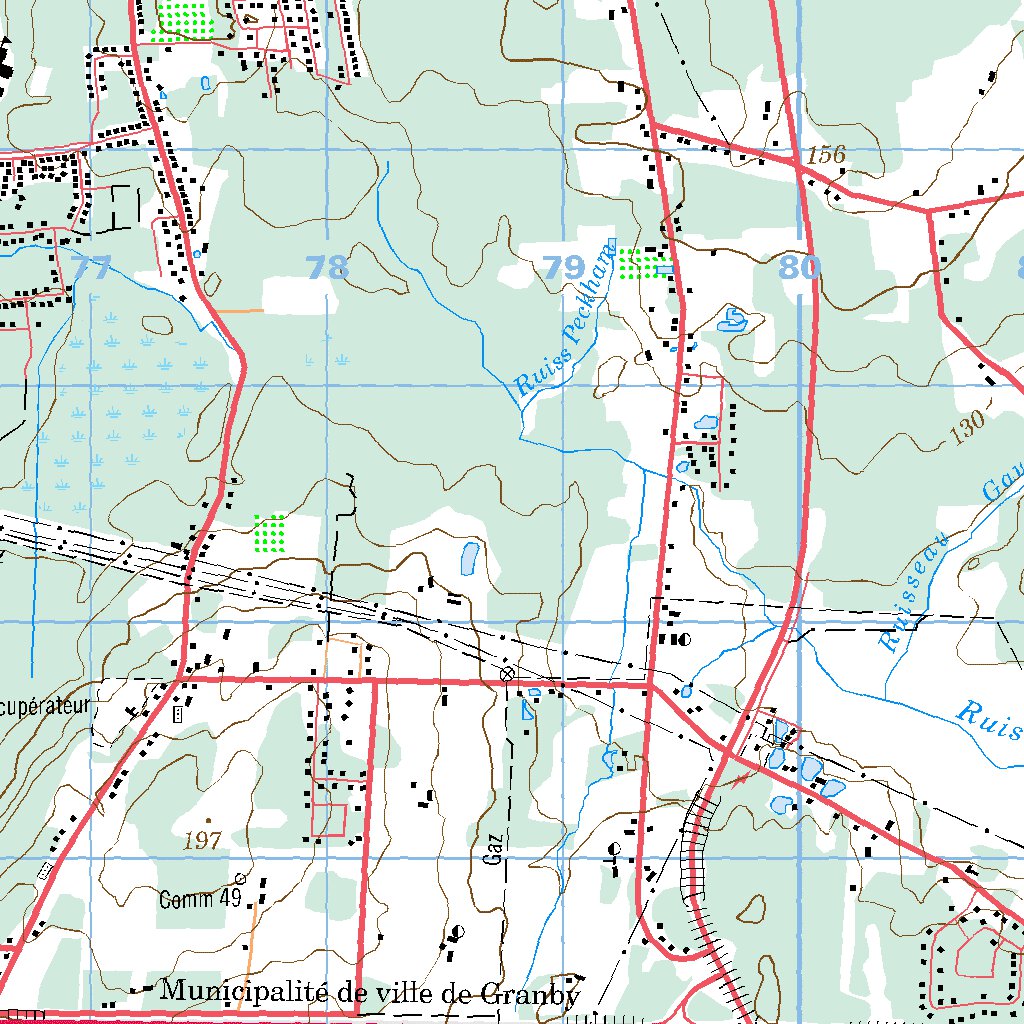 Granby, QC (031H07 CanMatrix) Map by Natural Resources Canada | Avenza Maps