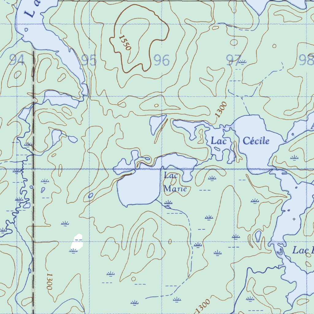 Lac Hébert, QC (032G03 CanMatrix) Map by Natural Resources Canada ...