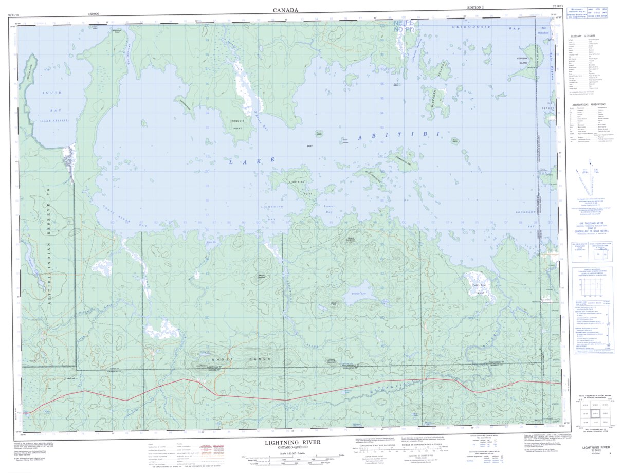 Lightning River, ON (032D12 CanMatrix) Map by Natural Resources Canada ...