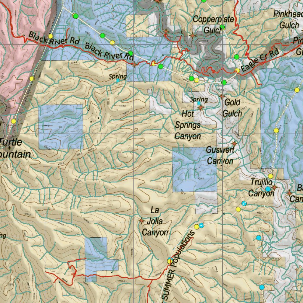 Arizona Unit 28 Land Ownership and Deer Concentrations Map by Arizona ...
