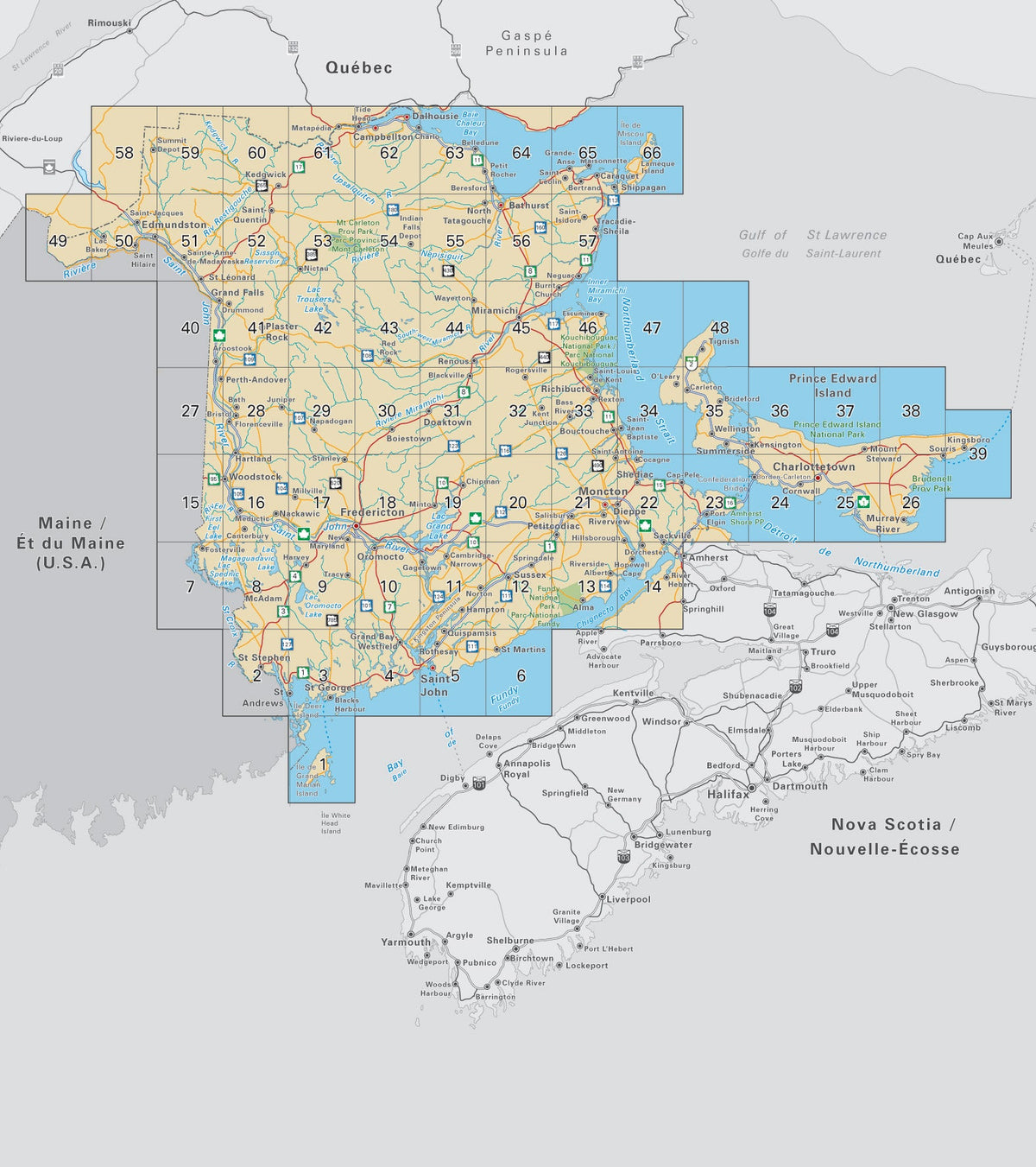 Backroad Mapbook New Brunswick 4th Edition (NBNB Map Bundle) by ...