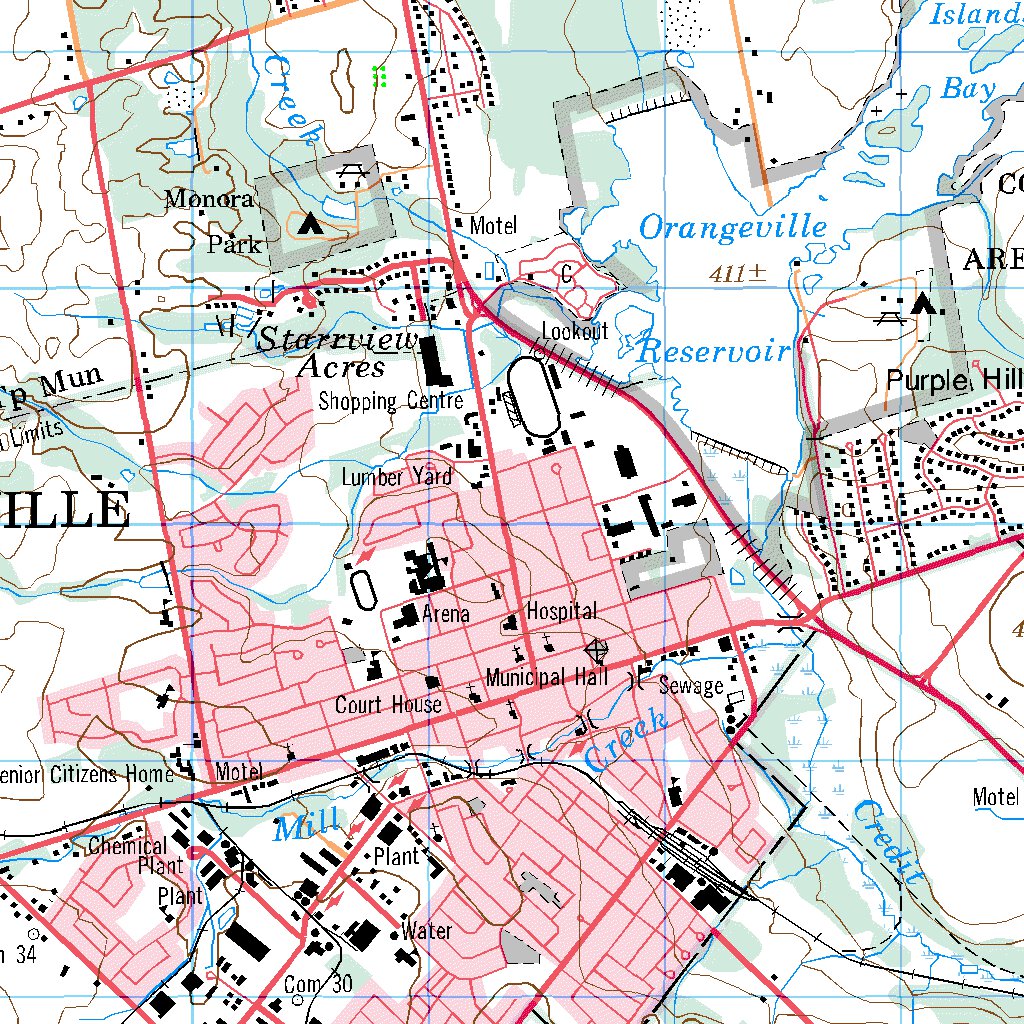Orangeville, ON (040P16 CanMatrix) Map by Natural Resources Canada ...