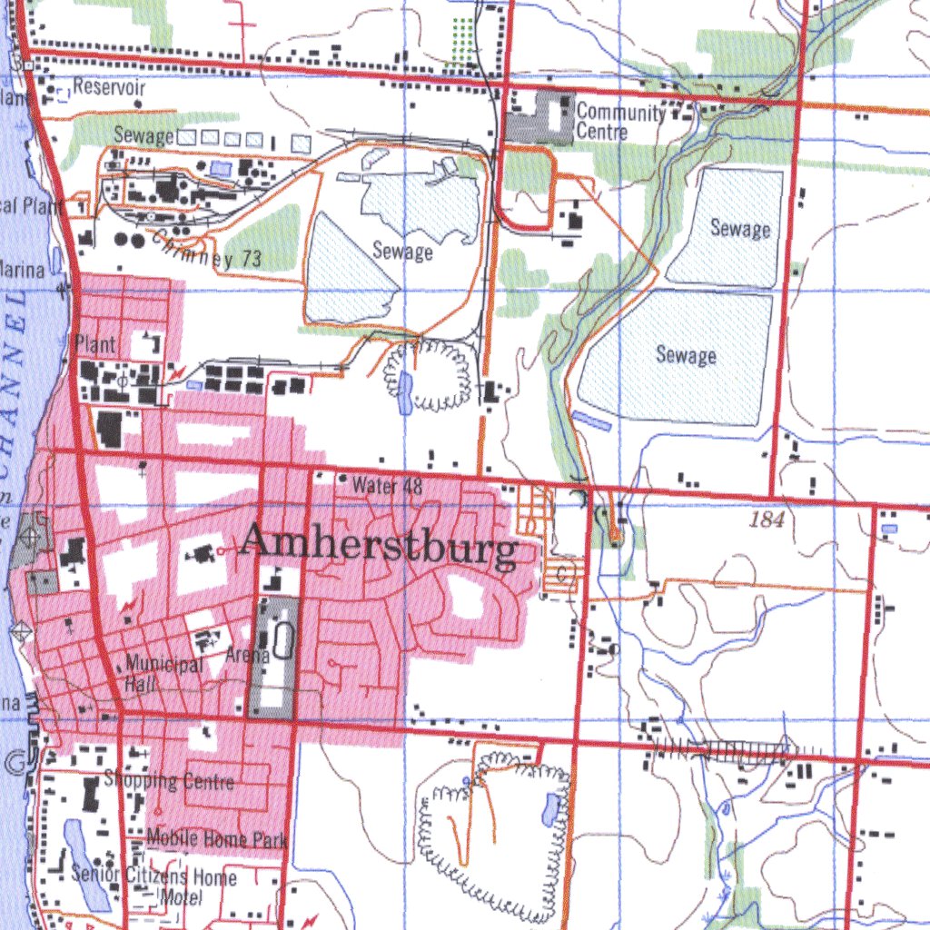 Amherstburg, ON (040J03 CanMatrix) Map by Natural Resources Canada ...