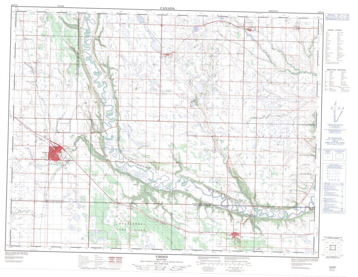 Virden, MB (062F15 CanMatrix) Map by Natural Resources Canada | Avenza Maps