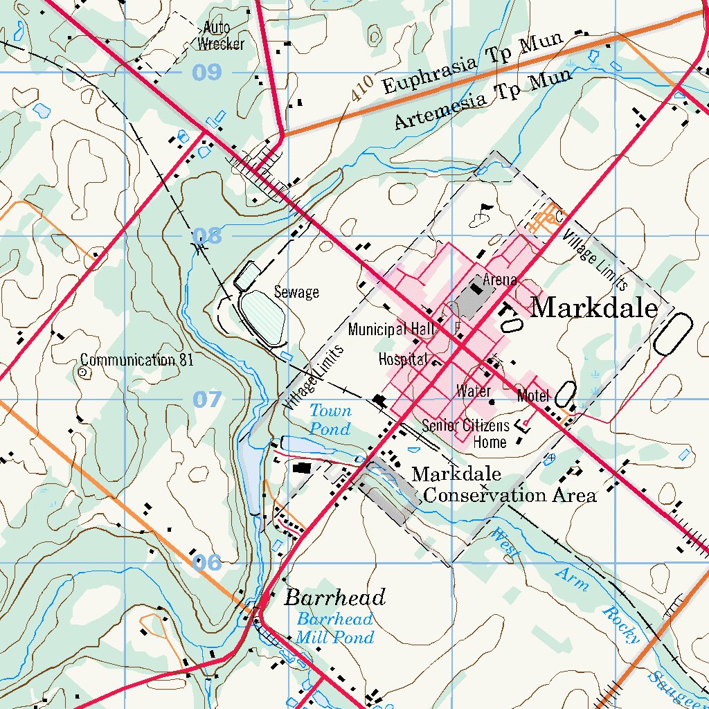 Markdale, ON (041A07 CanMatrix) Map by Natural Resources Canada ...