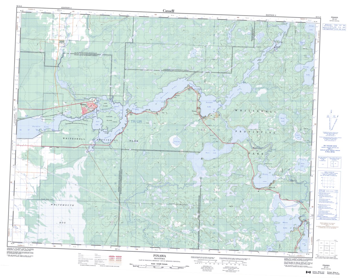 Pinawa, MB (052L04 CanMatrix) Map by Natural Resources Canada | Avenza Maps