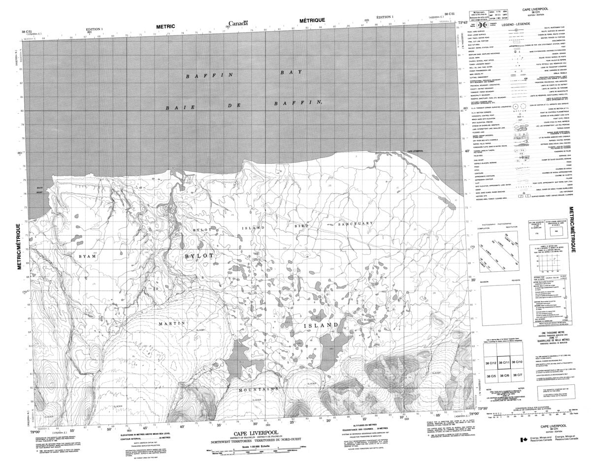 Cape Liverpool, NU (038C11 CanMatrix) Map by Natural Resources Canada ...