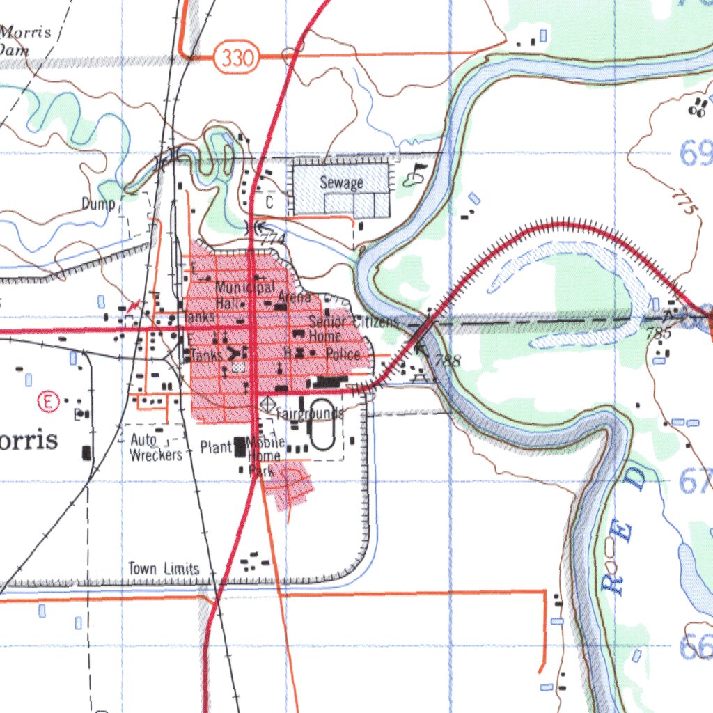 Morris, MB (062H06 CanMatrix) Map by Natural Resources Canada | Avenza Maps