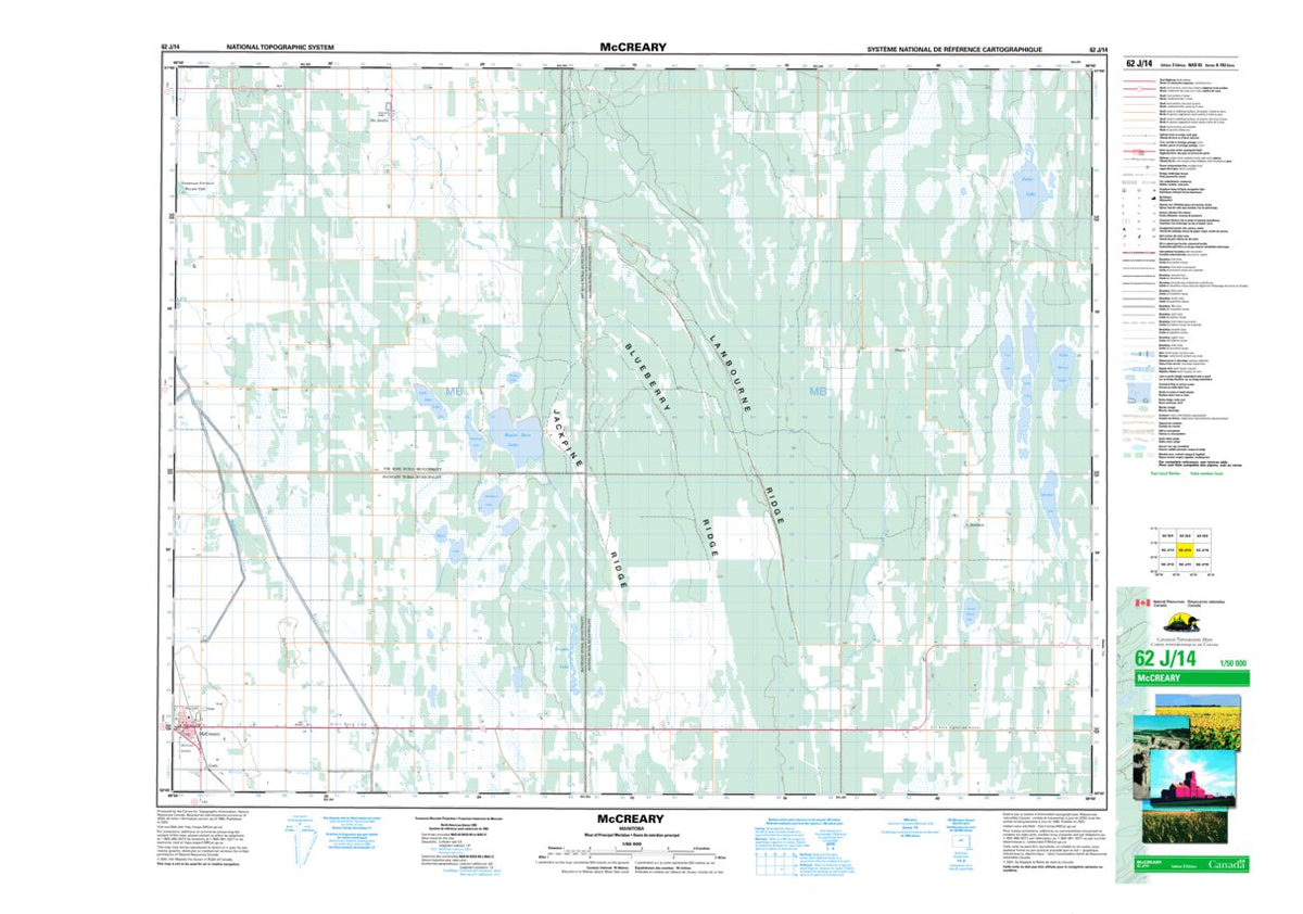 Mccreary, MB (062J14 CanMatrix) Map by Natural Resources Canada ...