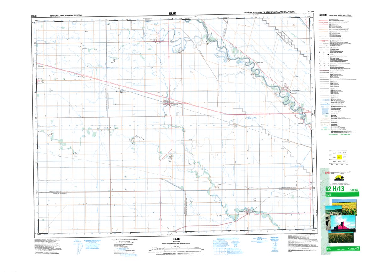 Elie, MB (062H13 CanMatrix) Map by Natural Resources Canada | Avenza Maps
