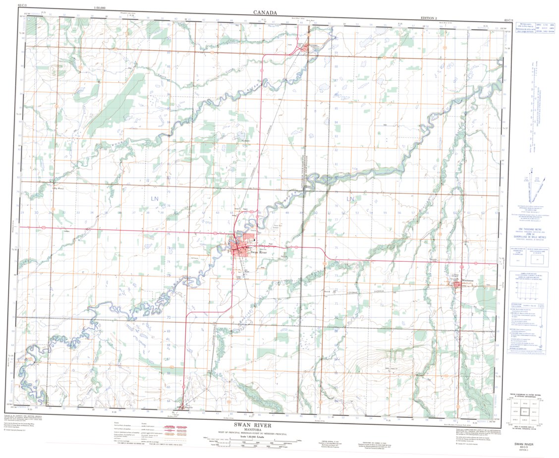 Swan River, MB (063C03 CanMatrix) Map by Natural Resources Canada ...