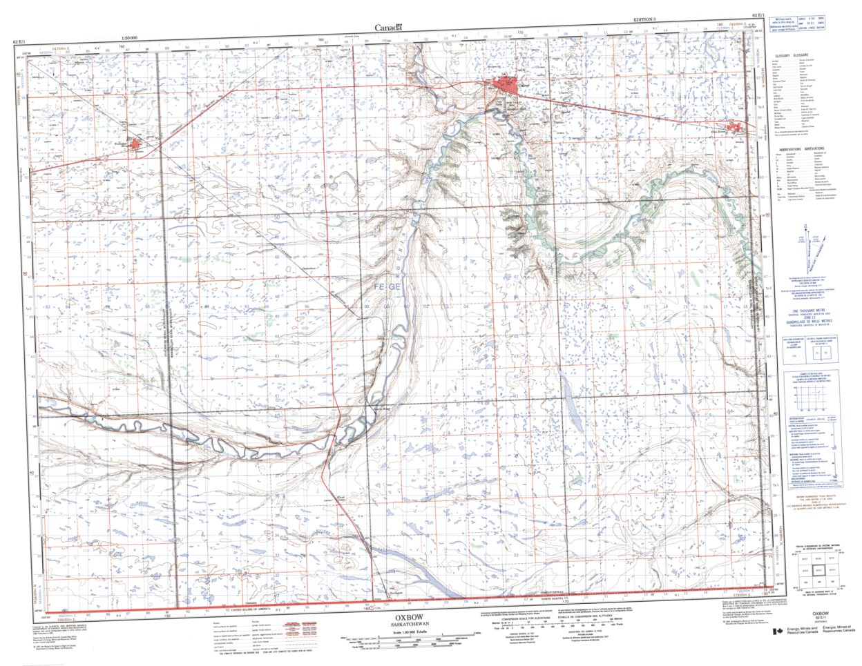 Oxbow, SK (062E01 CanMatrix) Map by Natural Resources Canada | Avenza Maps