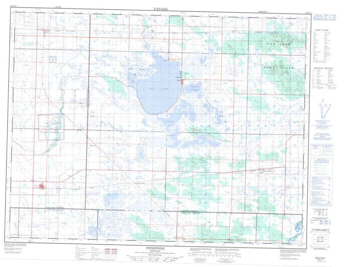 Pipestone, MB (062F10 CanMatrix) Map by Natural Resources Canada ...