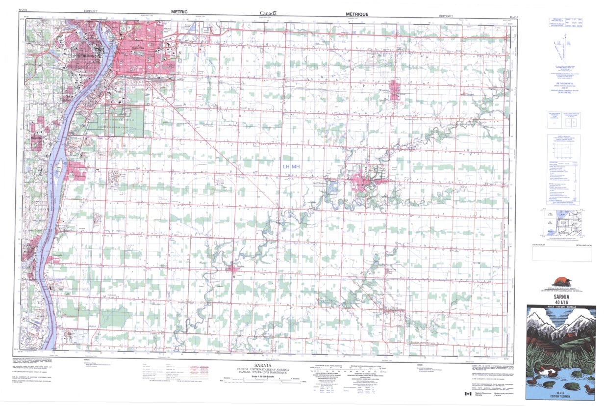 Sarnia, ON (040J16 CanMatrix) Map by Natural Resources Canada | Avenza Maps