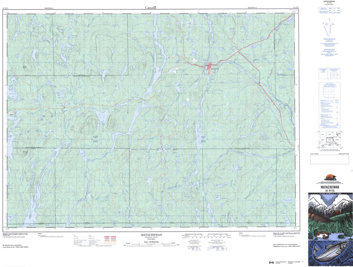 Matachewan, ON (041P15 CanMatrix) Map by Natural Resources Canada ...