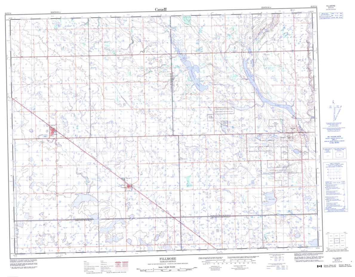 Fillmore, SK (062E14 CanMatrix) Map by Natural Resources Canada ...